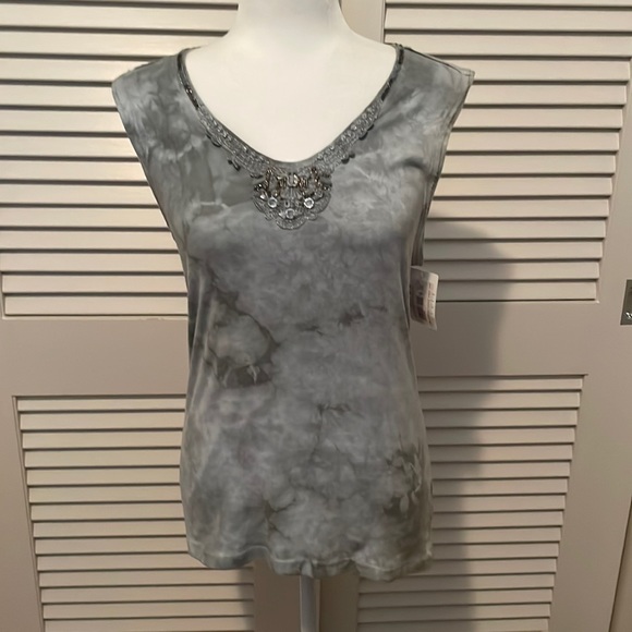 David Cline | Tops | Nwt David Cline Jewel Embellished Tie Dye Tank ...